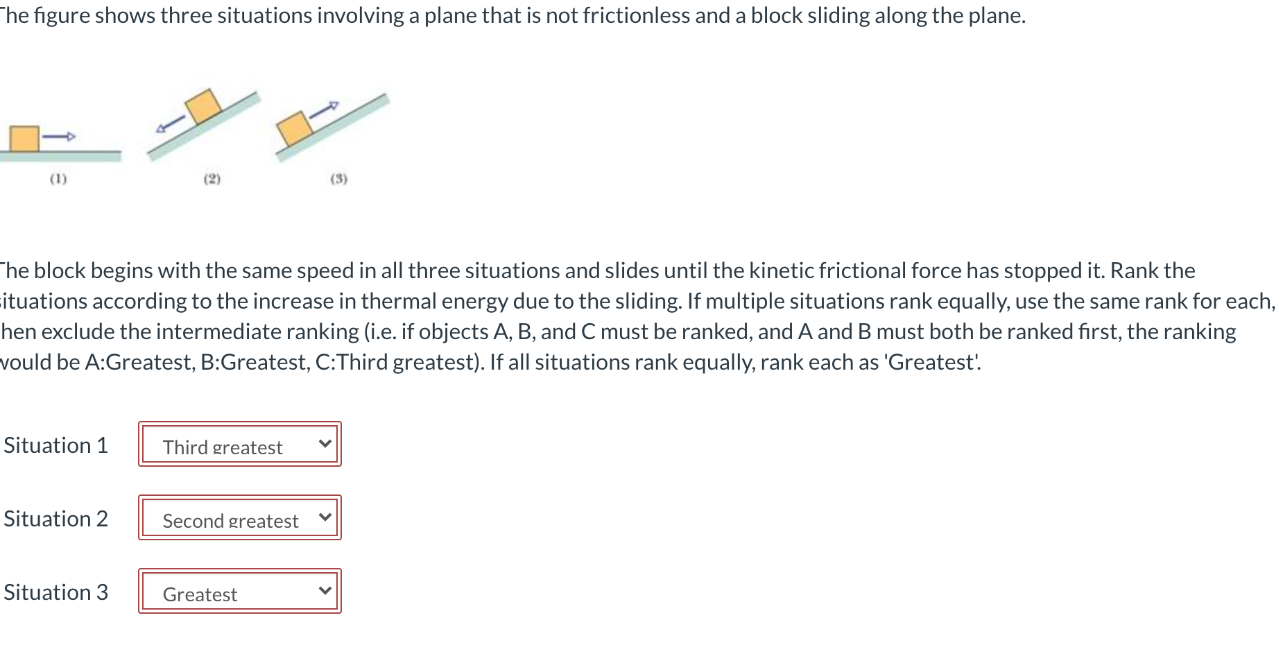 Solved The figure shows three situations involving a plane | Chegg.com
