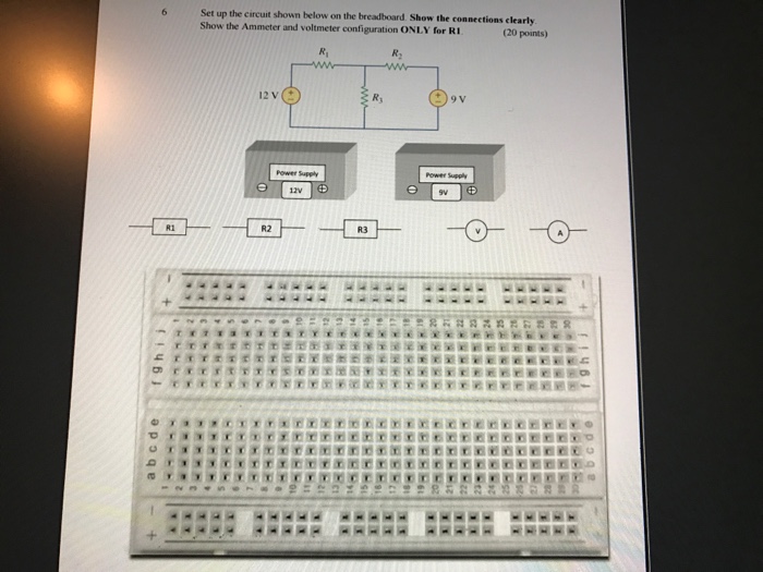 Solved Set up the circuit shown below on the breadboard. | Chegg.com