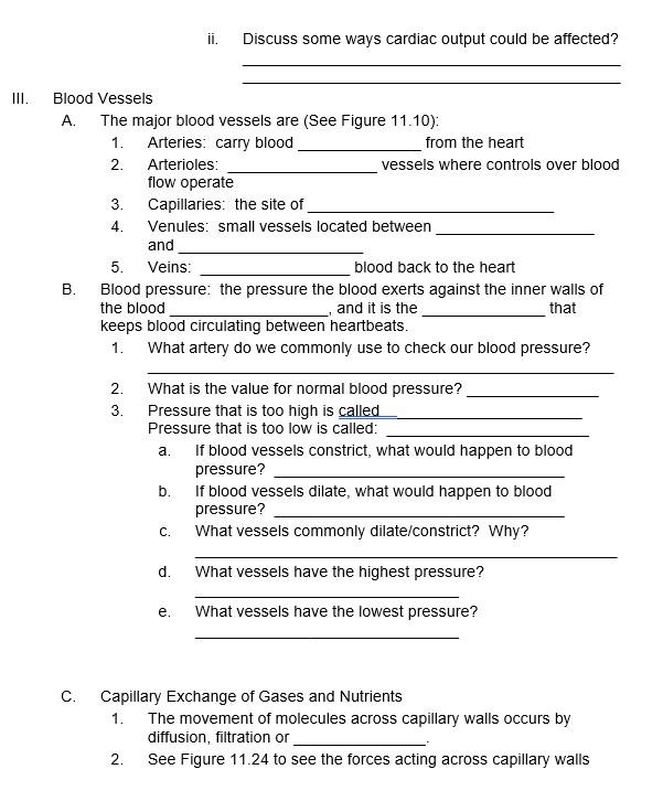 Solved 1. Chapter 11: The Cardiovascular System The | Chegg.com