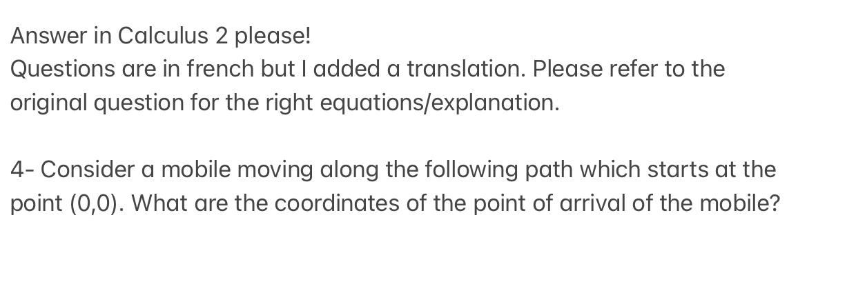 Solved Answer in Calculus 2 please! Questions are in french | Chegg.com