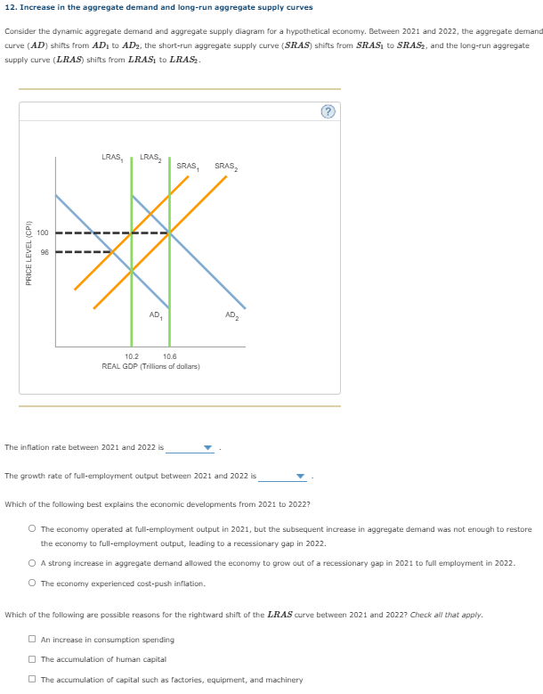 12. Increase in the aggregate demand and long-run | Chegg.com