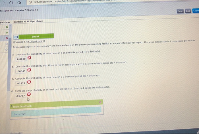 Solved ssignment: Chapter 5 Section 6 SaveExit Subm uestions | Chegg.com