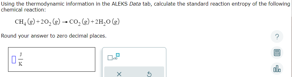 Solved Using the thermodynamic information in the ALEKS Data | Chegg.com