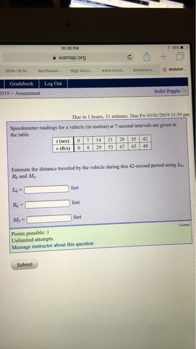 Solved 10:27 PM 36% a wamap.org 2018-19 M.- Northwest High | Chegg.com