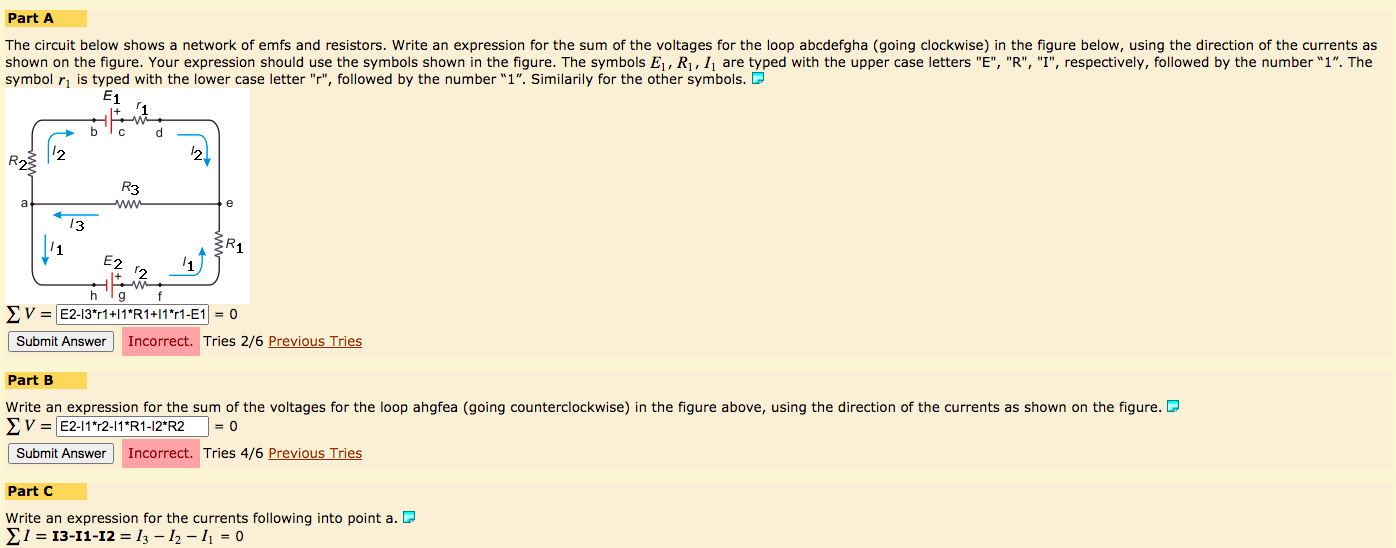 Solved Part A The circuit below shows a network of emfs and | Chegg.com