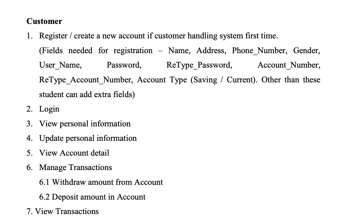 Solved "MUBMS” project in ANSI C is a console application | Chegg.com