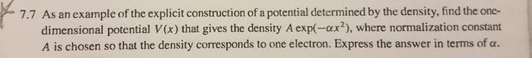 Solved 7.7 As an example of the explicit construction of a | Chegg.com