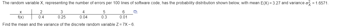 Solved The Random Variable X Representing The Number Of