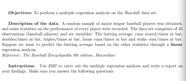 Objectives: To perform a multiple regression analysis | Chegg.com