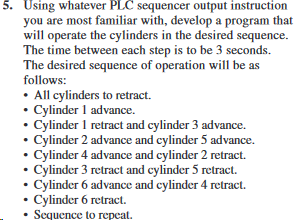 Solved 5. Using whatever PLC sequencer output instruction | Chegg.com