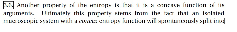 Solved 3.6. Another property of the entropy is that it is a | Chegg.com