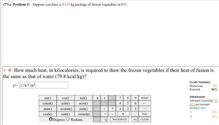 Solved (7%) Problem 5: Suppose you have a 0.525 kg package | Chegg.com