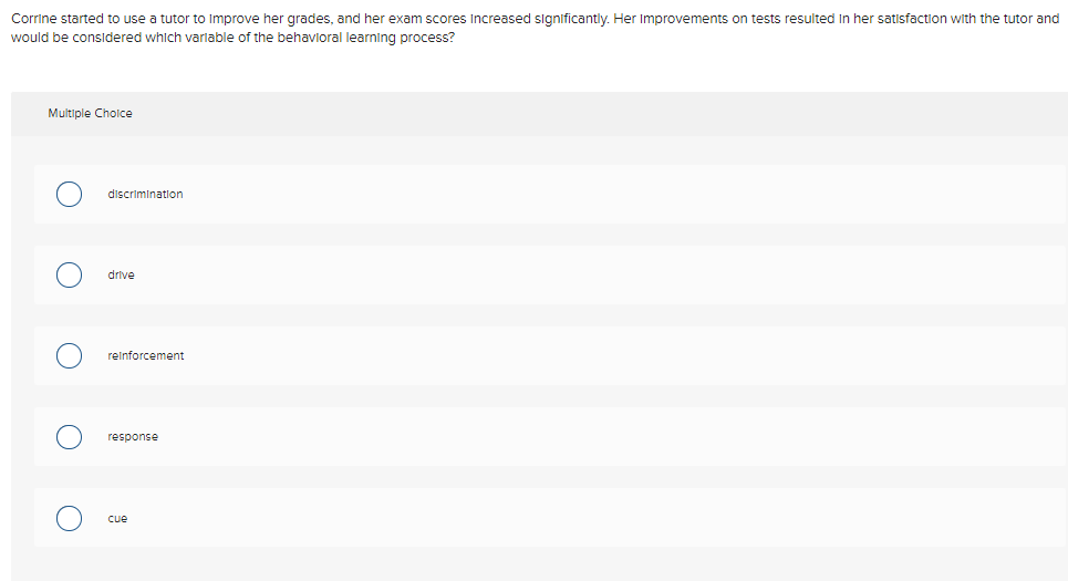 Solved Corrine started to use a tutor to Improve her grades, | Chegg.com