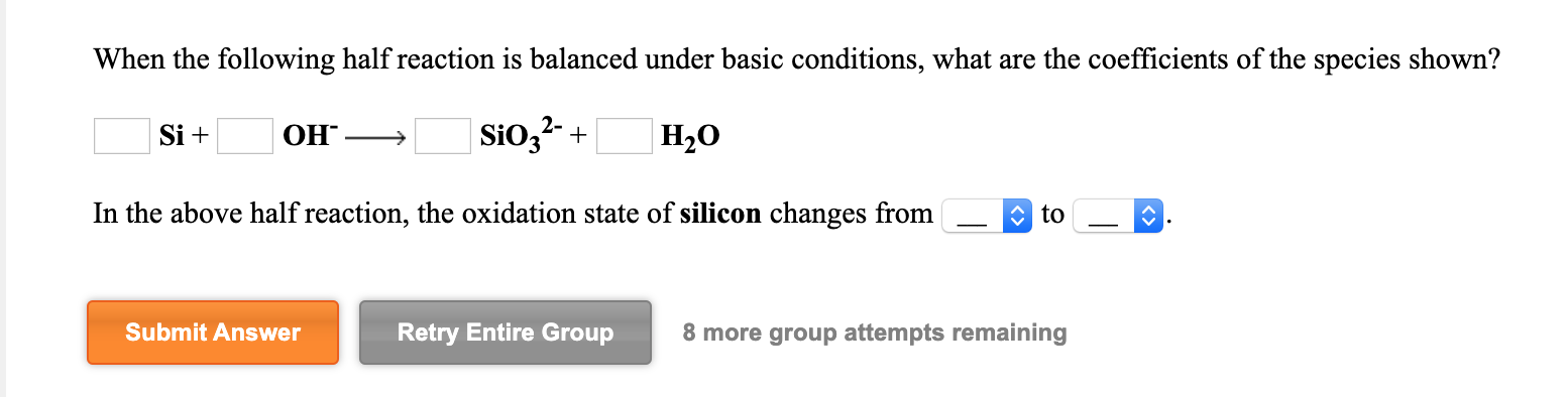 Solved When the following half reaction is balanced under | Chegg.com