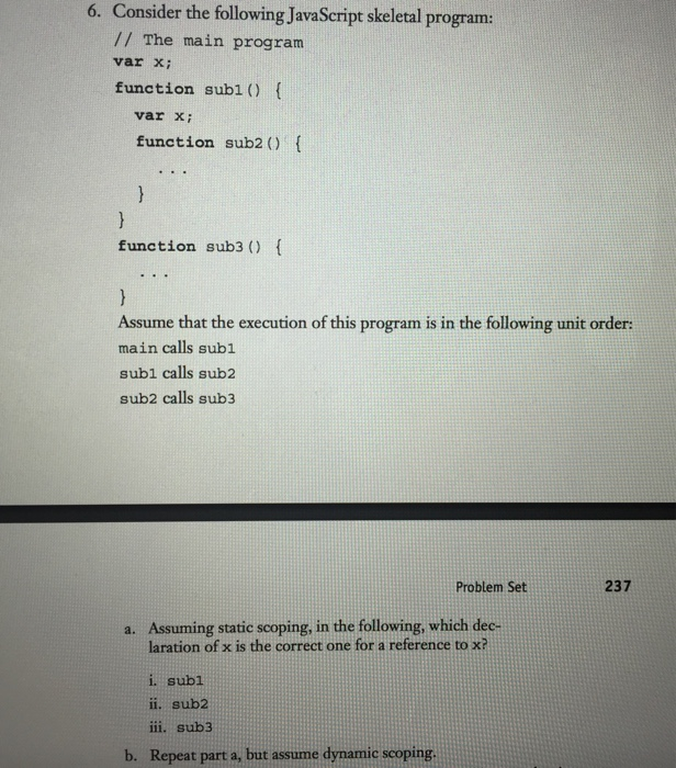 Solved 6. Consider the followng Java Seript seeal rogram: 6. | Chegg.com
