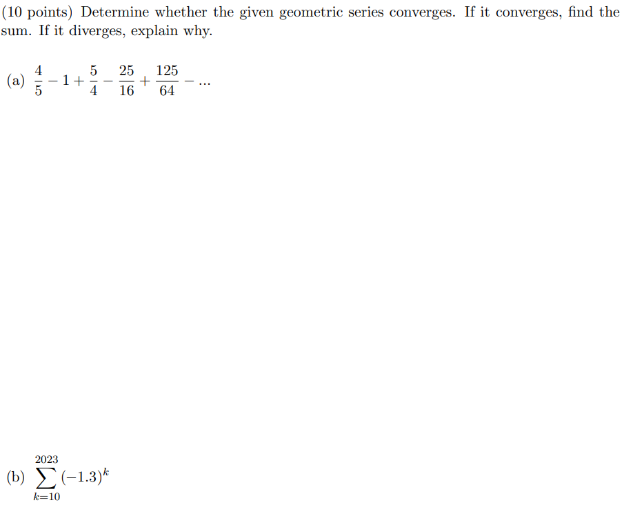 Solved (10 points) Determine whether the given geometric | Chegg.com