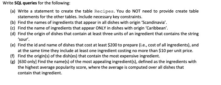 Solved For both questions, you are given the following | Chegg.com