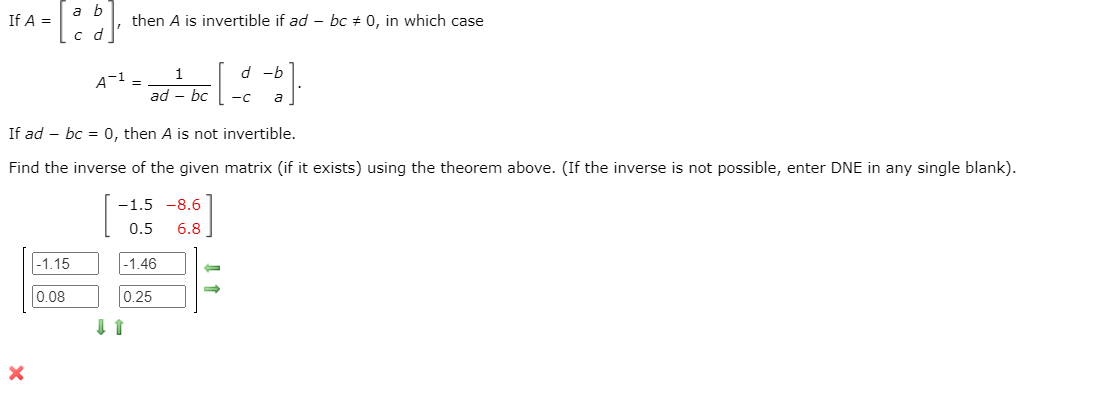 Solved If A = a b c d then A is invertible if ad - bc # 0, | Chegg.com