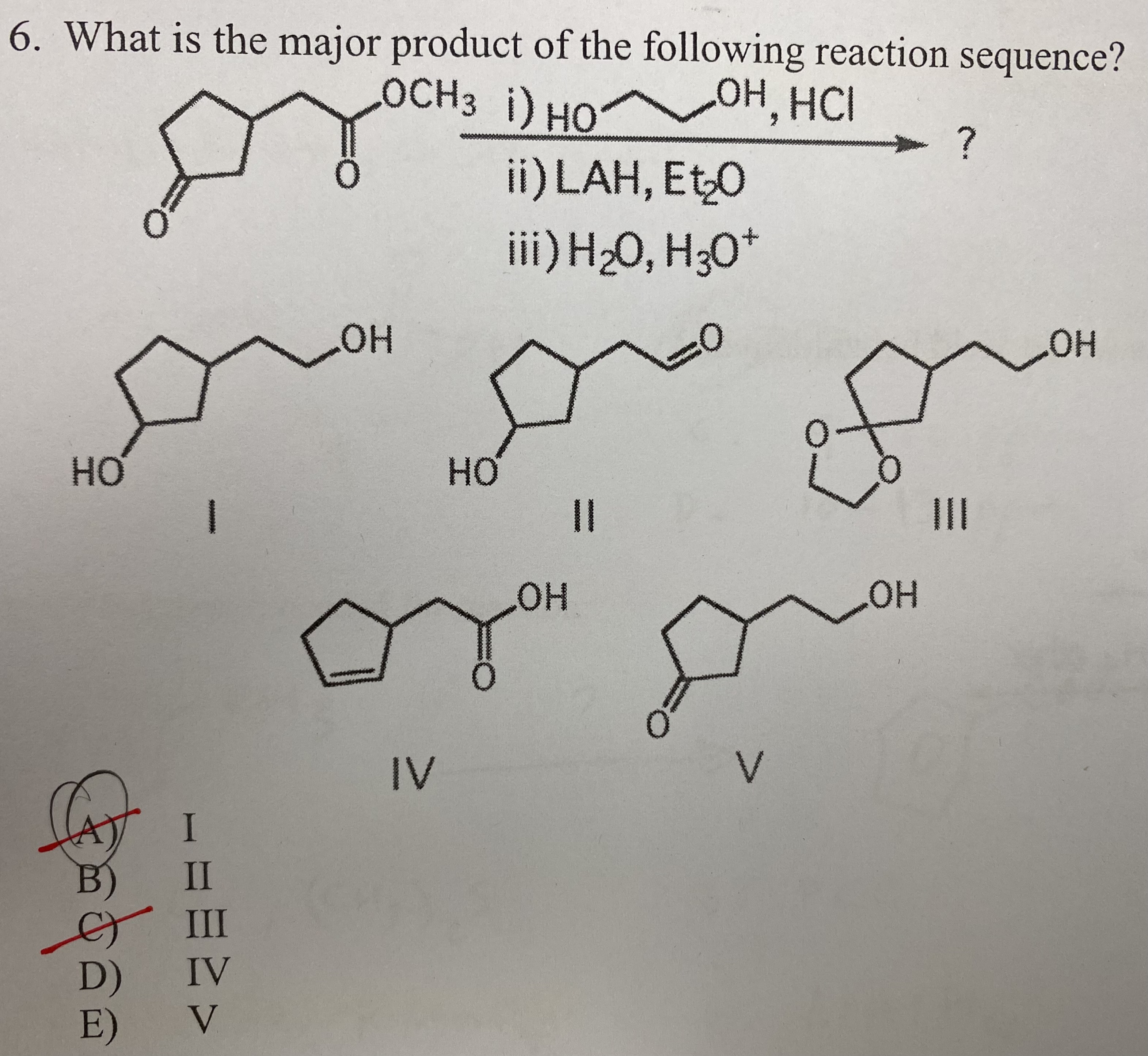 Solved What is the major product of the following reaction | Chegg.com
