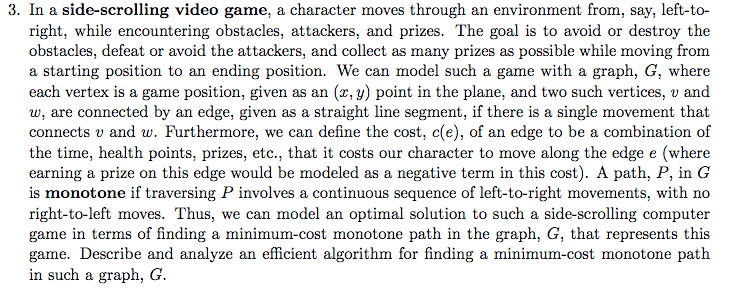 Solved 3. In a side-scrolling video game, a character moves | Chegg.com