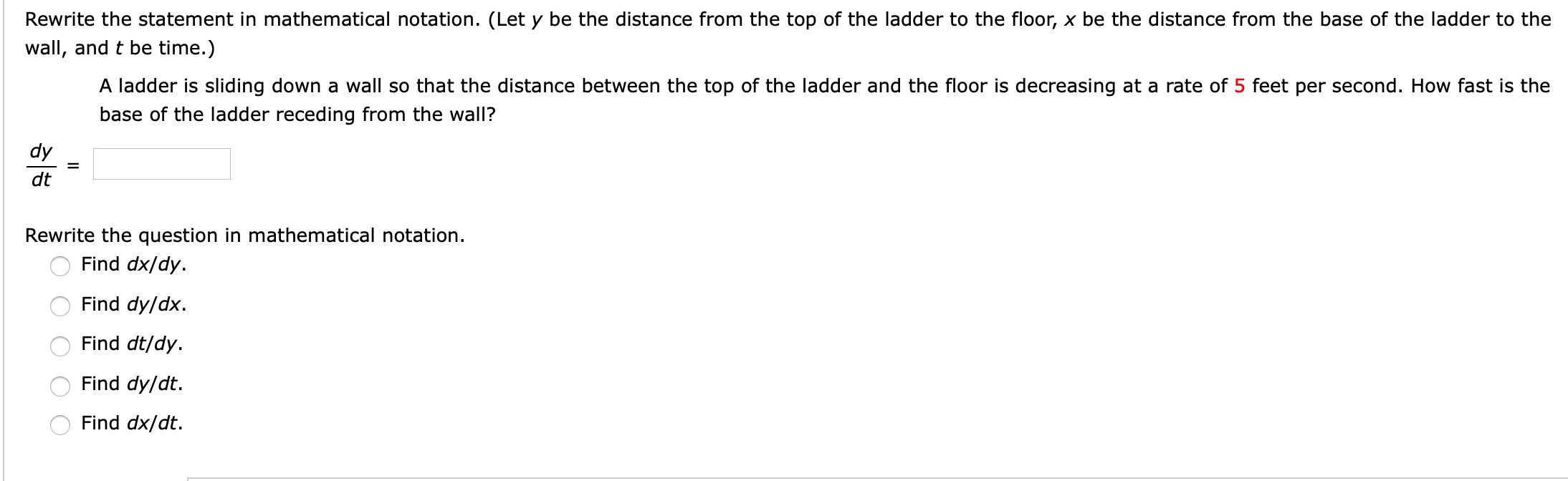 Solved Rewrite the statement in mathematical notation. (Let | Chegg.com