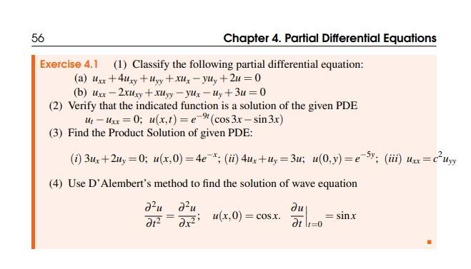 Solved Exercise 4.1 (1) Classify the following partial | Chegg.com