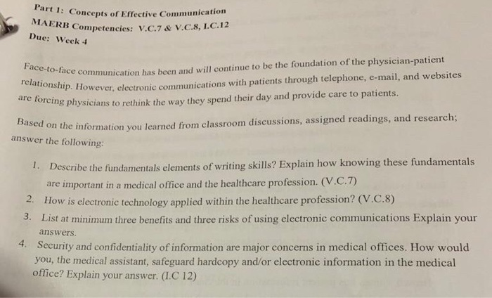 Solved art i: Concepts of Effective Communication | Chegg.com