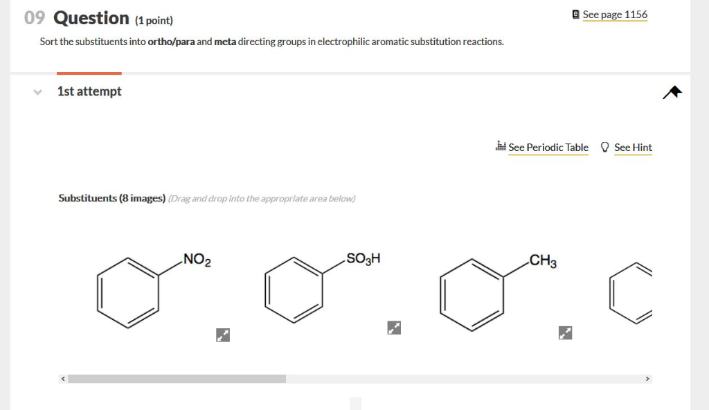 Solved Sort the substituents into ortho/para and meta | Chegg.com