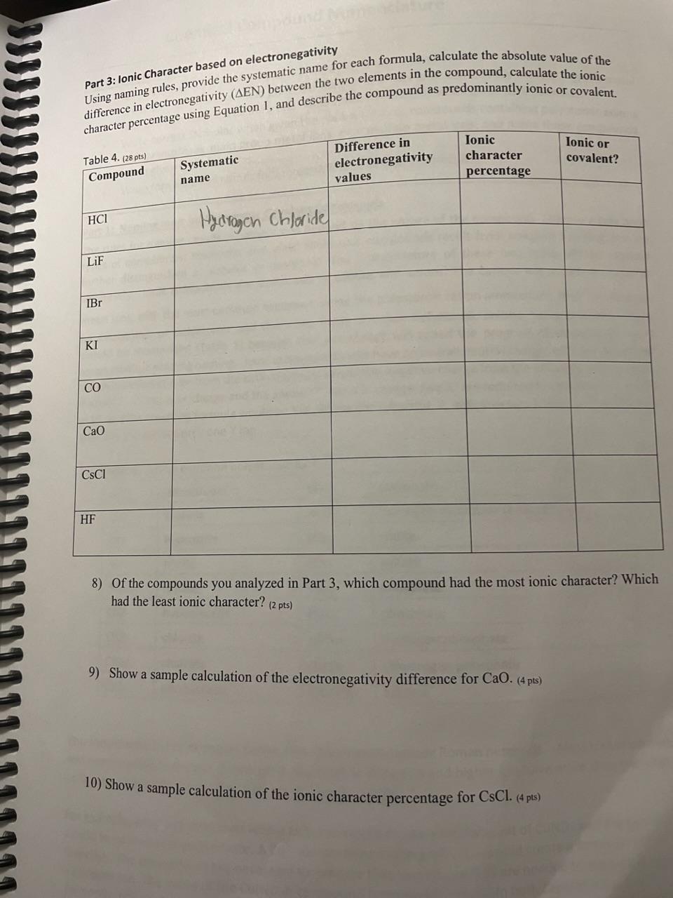 Solved Using naming rules, provide the systematic name for | Chegg.com