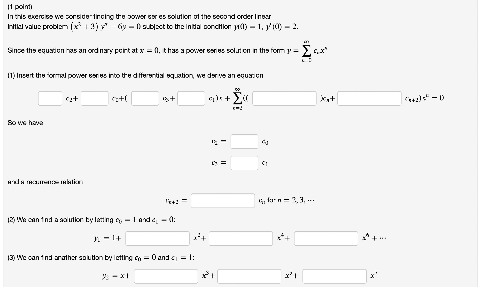 Solved In this exercise we consider finding the power series | Chegg.com