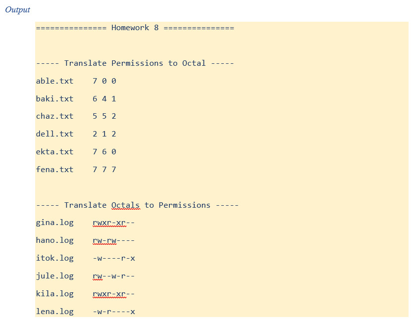 Solved Summary The Script Checks The Files Named By The