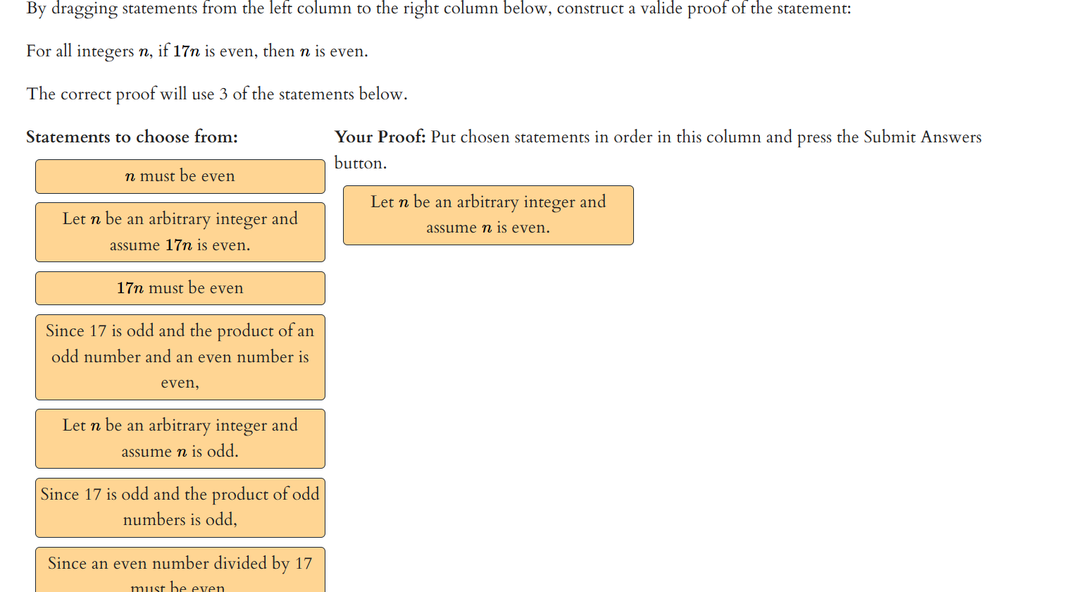 Solved By dragging statements from the left column to the | Chegg.com