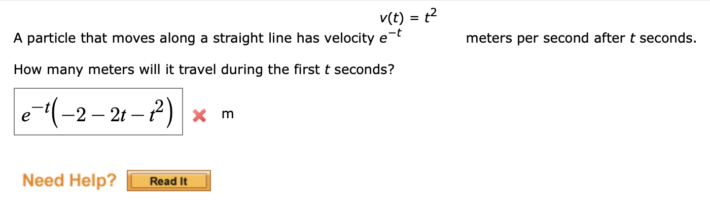 Solved v(t)=t2 A particle that moves along a straight line | Chegg.com