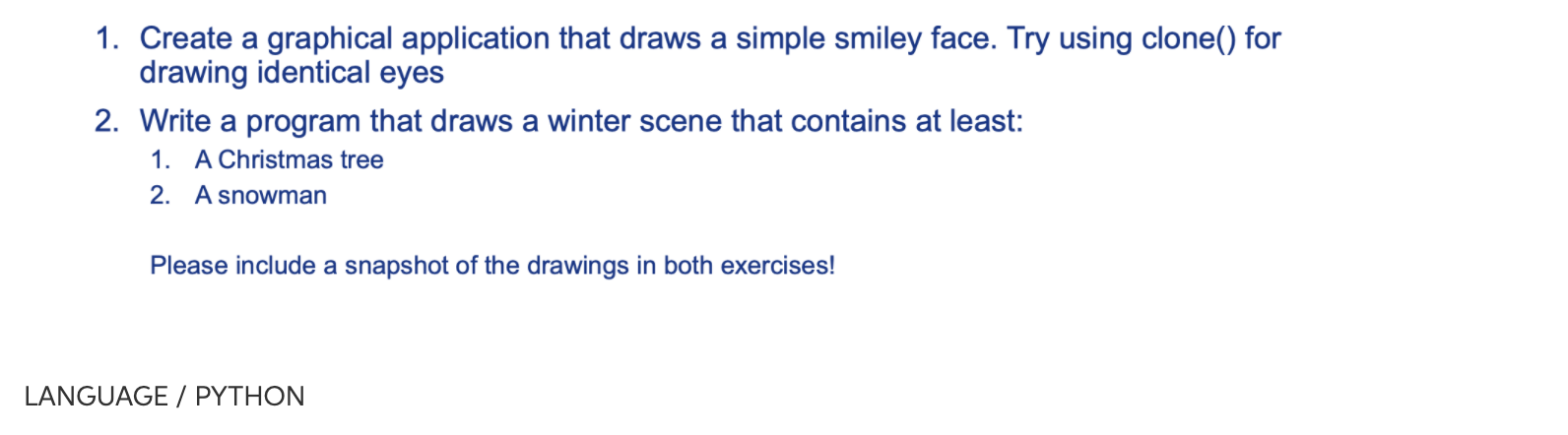 Solved 1. Create a graphical application that draws a simple | Chegg.com