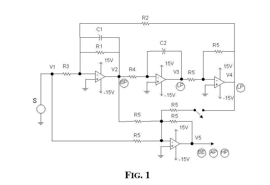 Solved Derive the transfer function V5/ V1 with the switch | Chegg.com