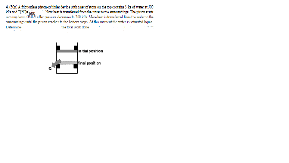 Solved 4.30p) Africtionless piston-cylinder device with a | Chegg.com
