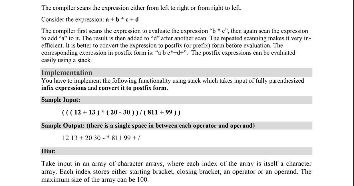 Solved The compiler scans the expression either from left to | Chegg.com