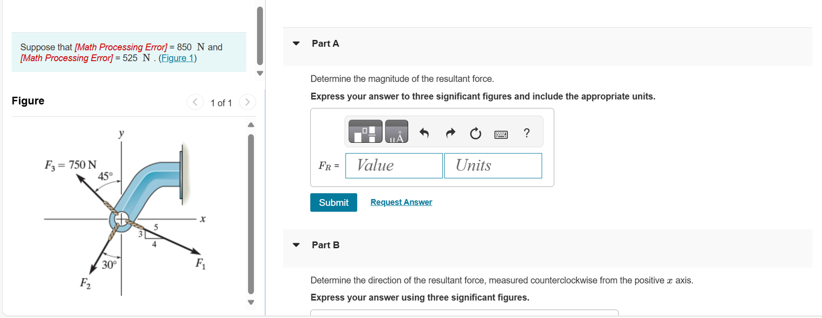 Solved Suppose that [Math Processing Error] =850N ﻿and [Math | Chegg.com