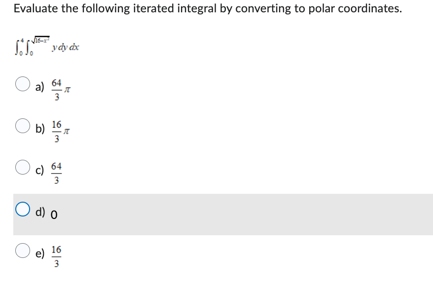 Solved Evaluate the following iterated integral by | Chegg.com