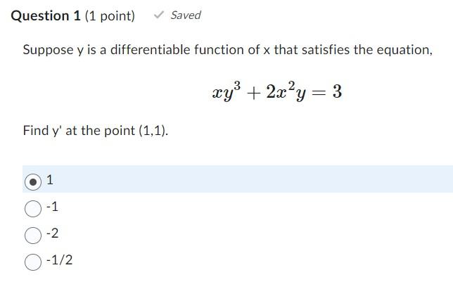 Solved Suppose y is a differentiable function of x that | Chegg.com