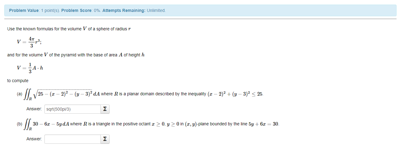 Solved Problem Value 1 Points Problem Score 0 Attempts 0195
