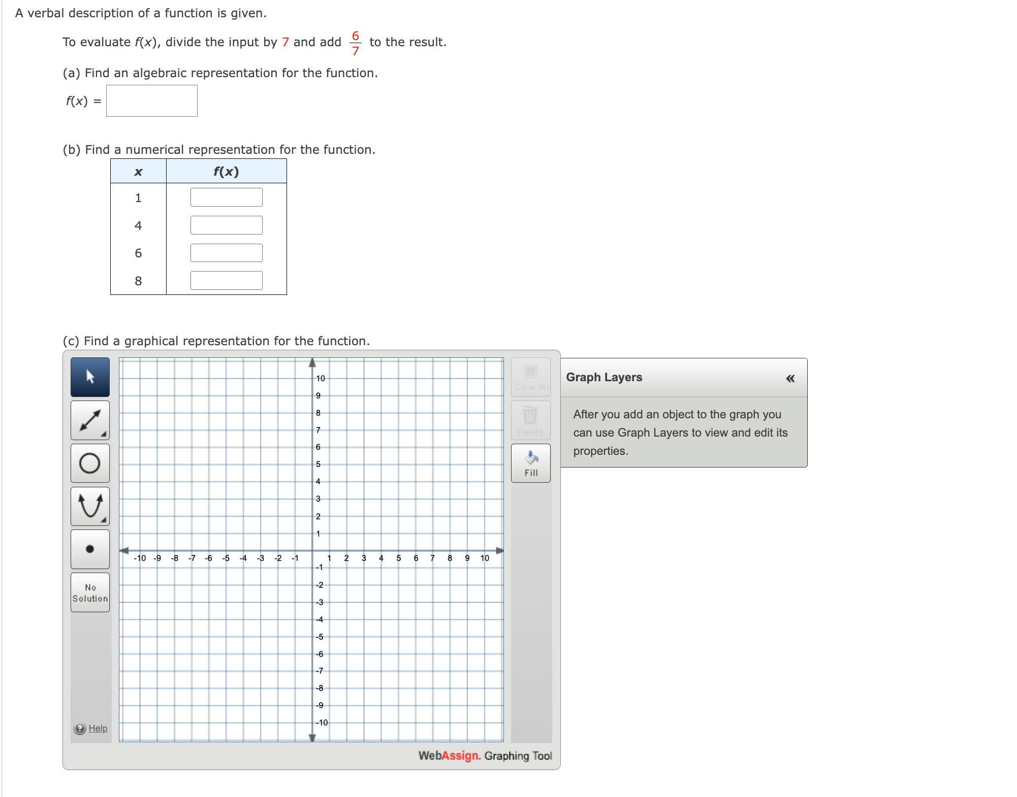 Solved A verbal description of a function is given. To | Chegg.com