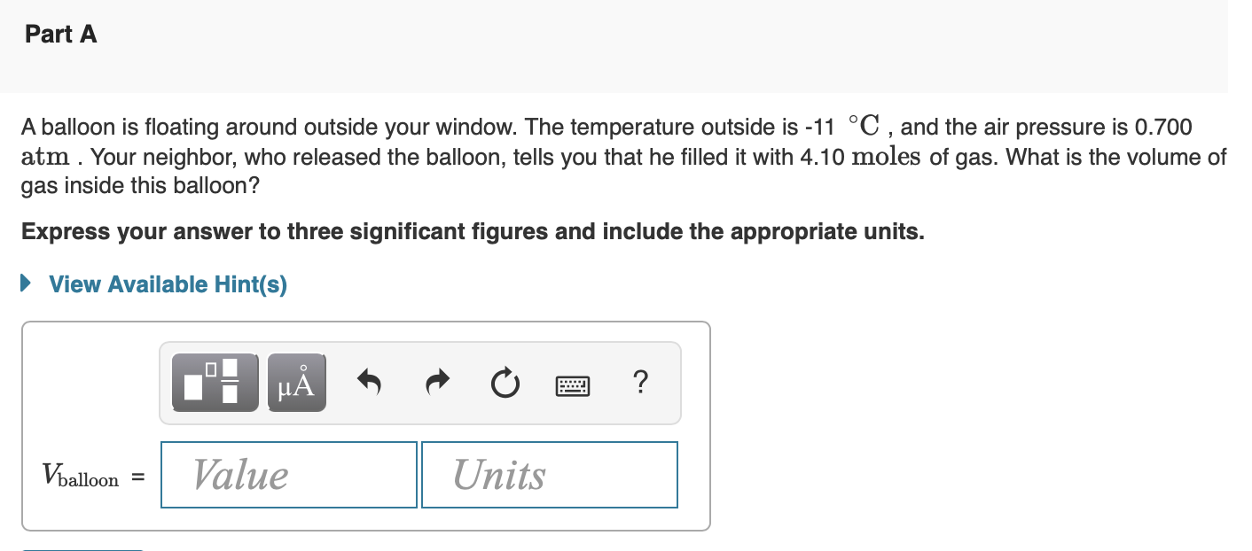 Solved A balloon is floating around outside your window. The | Chegg.com