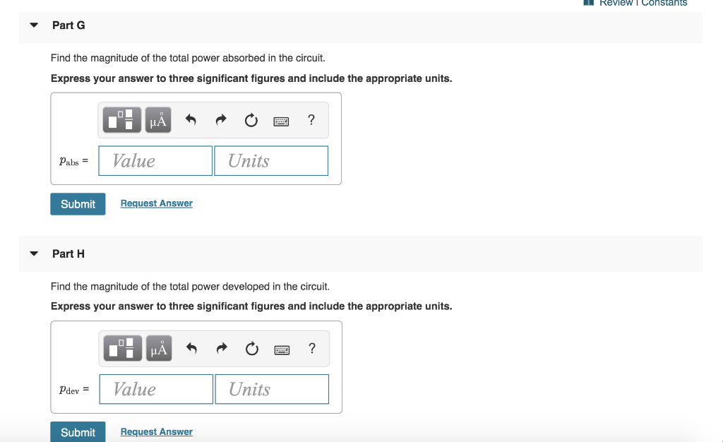 Solved Review I Constants Use the mesh-current method to | Chegg.com