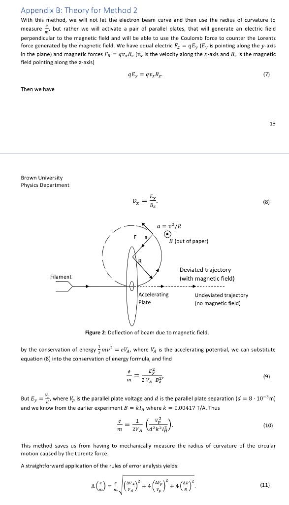 Solved 2. The Thomson method of determining e/m is | Chegg.com