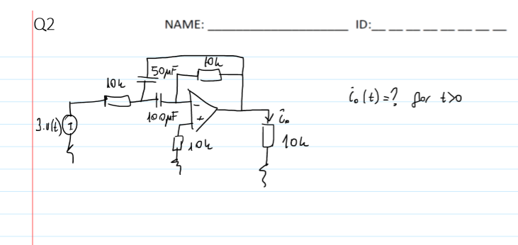 Solved Q2 NAME: ID: 701 50MF 10L I Colt) = ? for to 3.ult) | Chegg.com