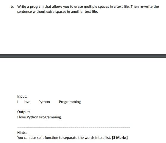 Solved b. Write a program that allows you to erase multiple | Chegg.com