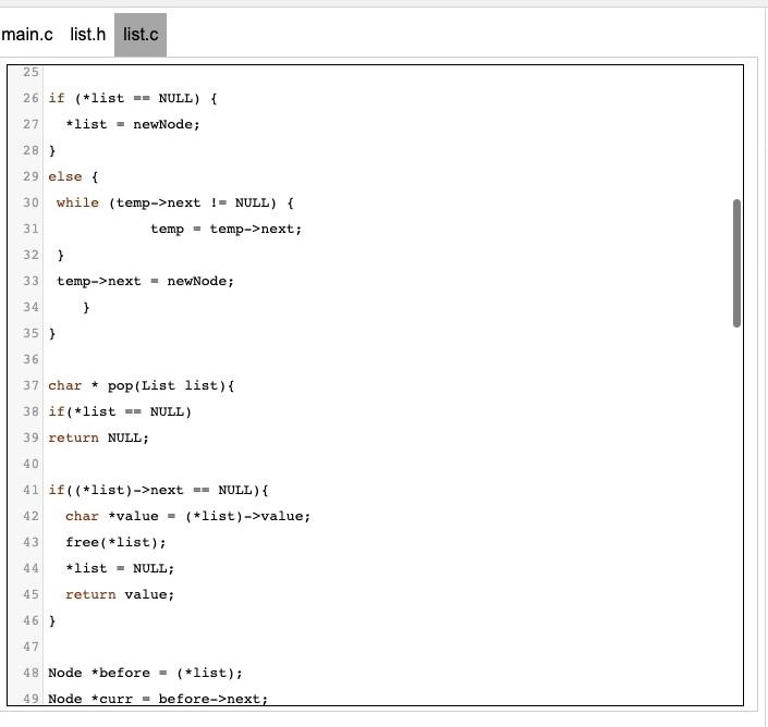 Solved Implement A Linked List In C This Is Part 10 In A 8370