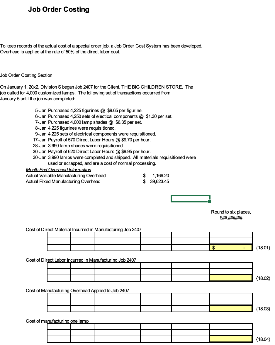 Solved Job Order Costing To keep records of the actual cost | Chegg.com