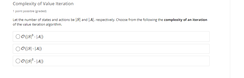Recall from lecture the value iteration update rule : | Chegg.com